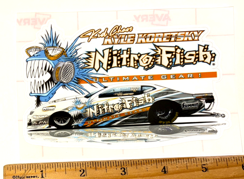 KID CHAOS Kyle Koretsky NITRO FISH PRO STOCK NHRA Die Cut Sticker Decal ...