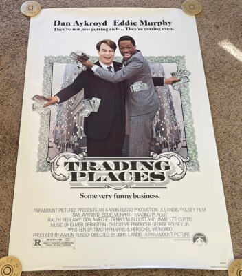 Original 1983 Trading Places Movie Poster, ROLLED, 27x41", NSS, Near ...