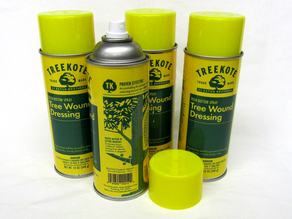 Lot of 4 Treekote Aerosol Spray Tree Wound Dressing 12 oz for Oak Wilt ...