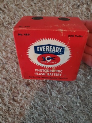 EVEREADY 225 Volts Rare Vintage Photographic Flash Battery No. 489 ...