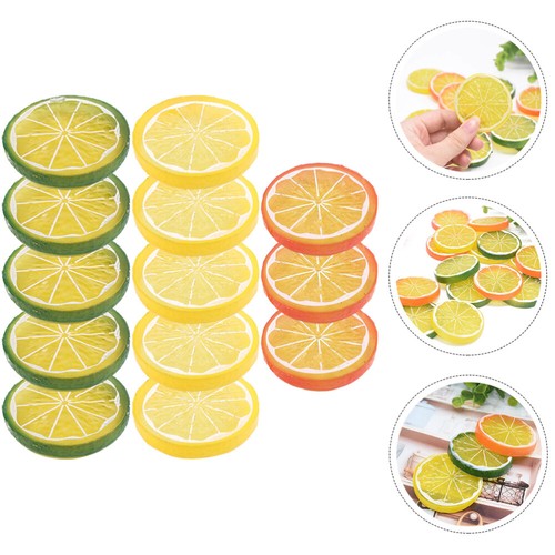 13 Pcs Imitation Lemon Slice Fruit Decorations Dining Table Lemons | eBay