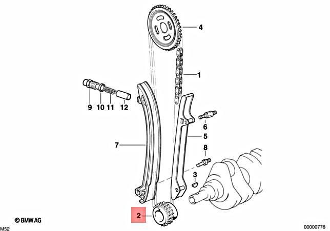 Genuine BMW E34 E36 E38 E39 E46 E53 E60 Crank Timing Sprocket OEM ...