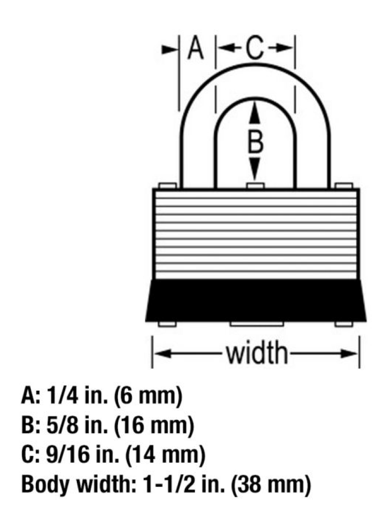 Master Lock 22D 1/4 in. Diameter Shackle Warded Padlock | eBay