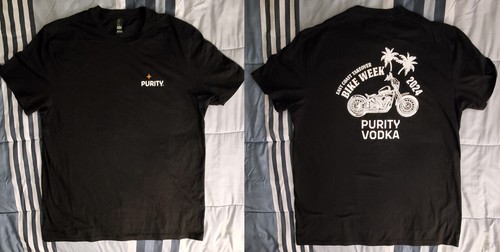 Purity Vodka Tee Shirt 2024 East Coast Takeover Bike Week 2XL 100% ...