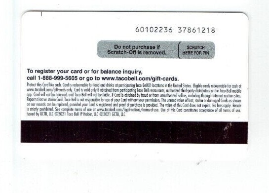 Taco Bell Gift Card - 2021 - Congrats - Fire - Graduation - Collectible ...