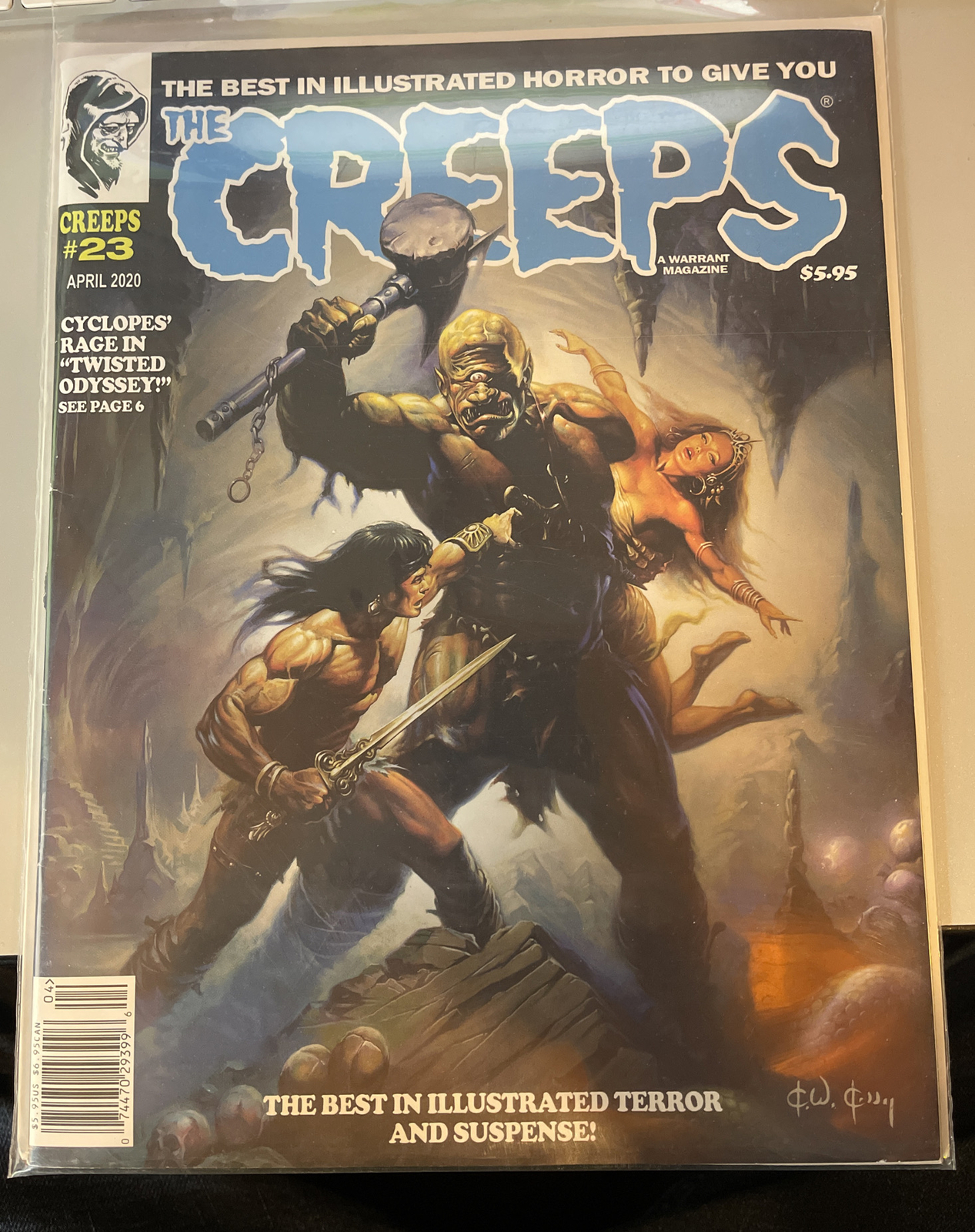 THE CREEPS HORROR MAGAZINE # 23 HORROR COMICS KEN KELLY DON GLUT NICOLA ...