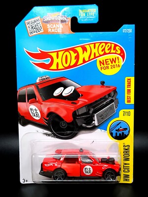 2016 Hot Wheels HW CITY WORKS 7/10 Time Attaxi 172/250 (Red) New For ...