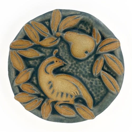 Partridge in Pear Tree Round Ceramic Art Tile By Gretchen Kramp | eBay