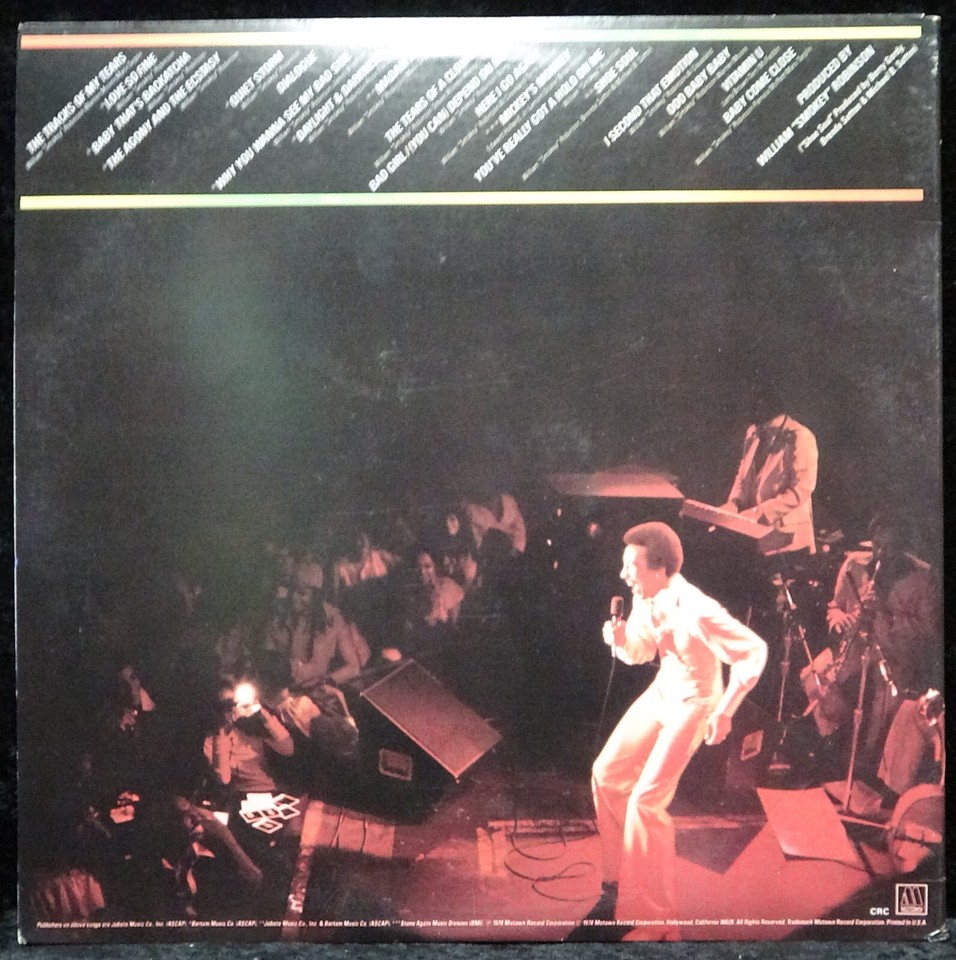 SMOKEY ROBINSON🎵Smokin’🎵LIVE 2x LP Vinyl 1978 TAMLA T9-363A2 Motown ...