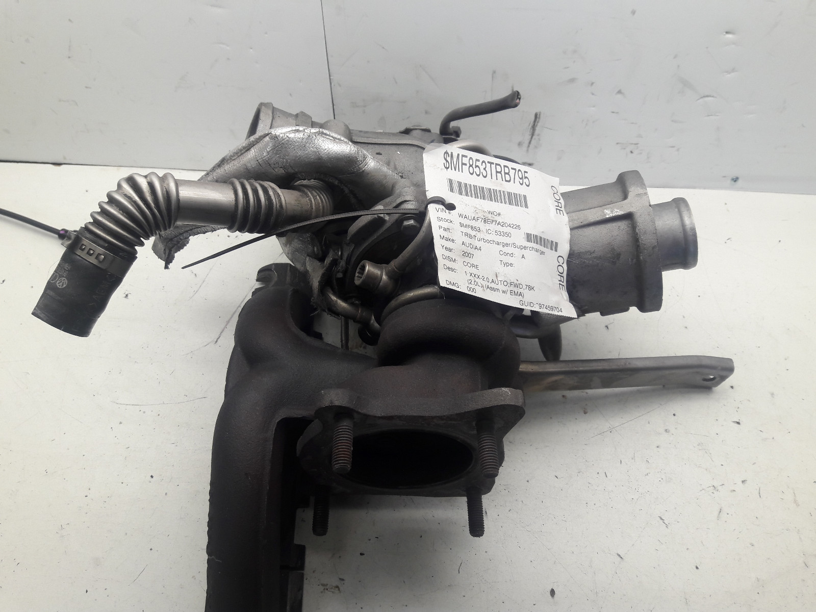 07 AUDI A4 2.0 L TURBO CHARGER 06D145778C OEM VR3 | eBay