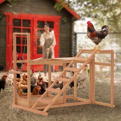 Wooden Chicken Roost Activity Play Multiple Chicken Coop Perches with ...