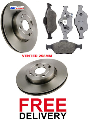 FOR TOYOTA YARIS 1.0 1.3 1.4 2006 -2012 TWO FRONT BRAKE DISCS AND PADS ...