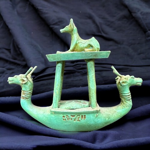 Ancient Egyptian Antiquities Boat the God Anubis Legend Pharaonic ...