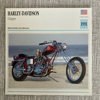 Harley Davidson Chopper 1991 USA Edito Service Atlas Motorcycle Card | eBay