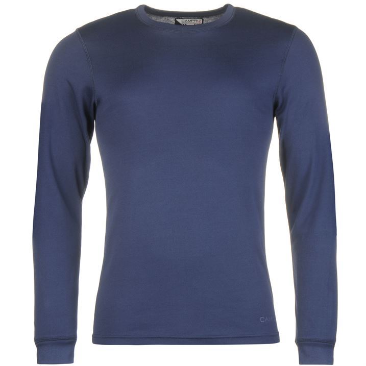 MENS NAVY CAMPRI SKI THERMAL BASE LAYER COMPRESSION TOP LONG SLEEVE ...