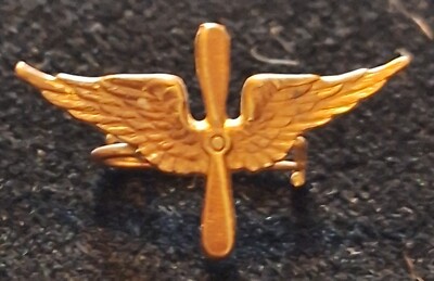 Vintage WWII Army Aircorps Aviation PROPELLER & WINGS Pin / Badge ...
