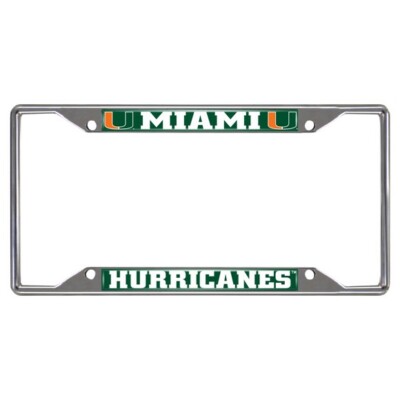 Miami Hurricanes NCAA Chrome License Plate Frame | eBay