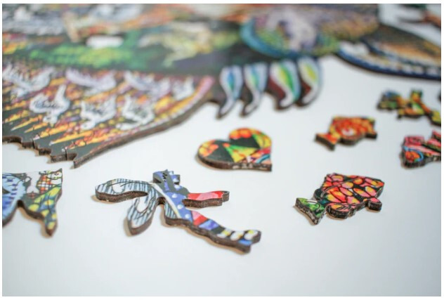 Gecko Shaped 499 Pieces Wooden Jigsaw Puzzle 23.6 x 16.9" | eBay