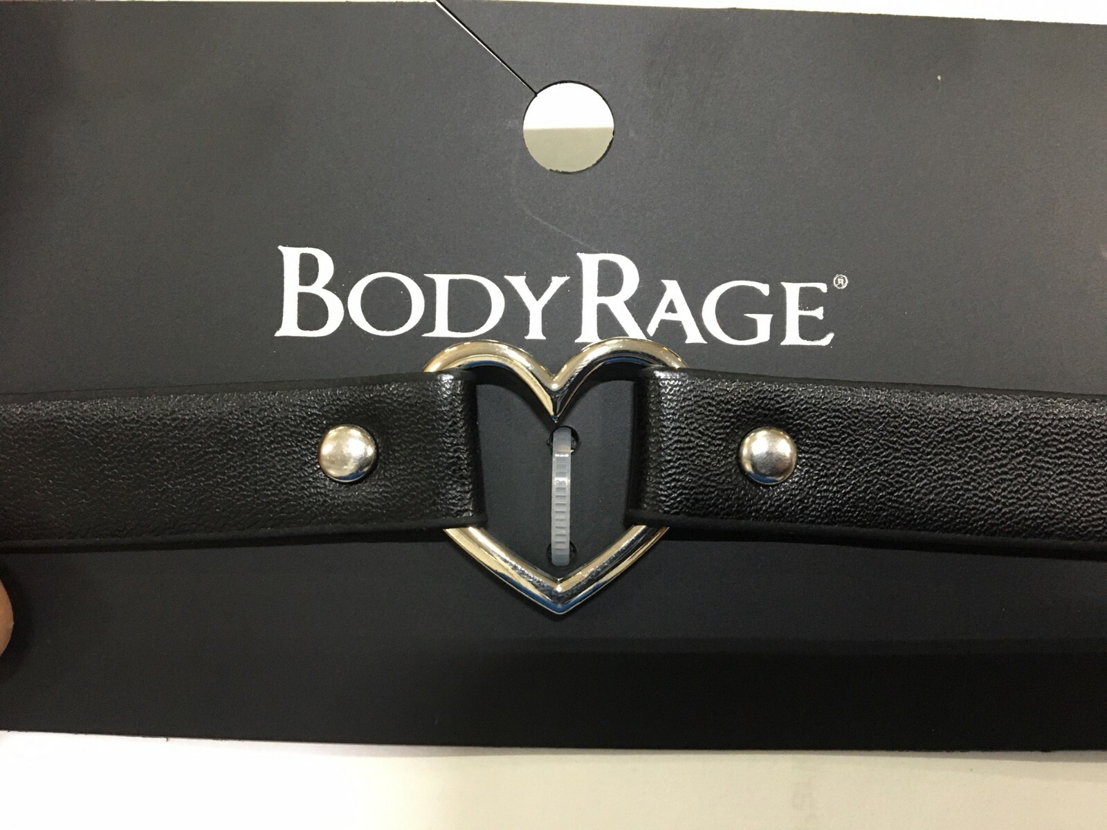 BODY RAGE SEXY HEART CHOKER NECKLACE BLACK SPENCERS RN# 61978 ...