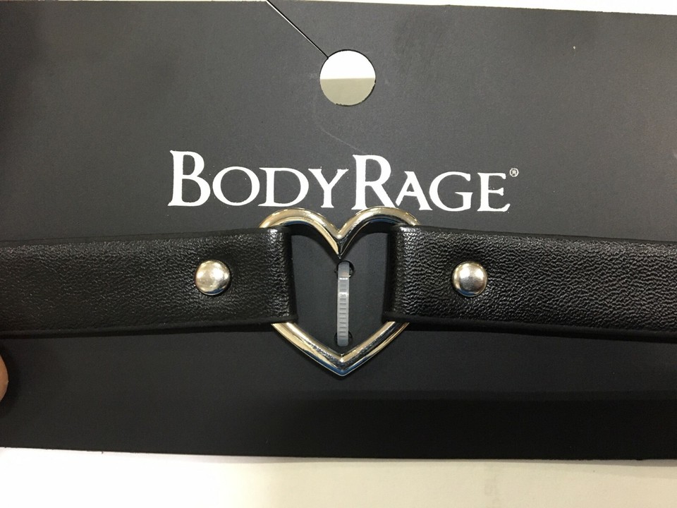 BODY RAGE SEXY HEART CHOKER NECKLACE BLACK SPENCERS RN# 61978 ...