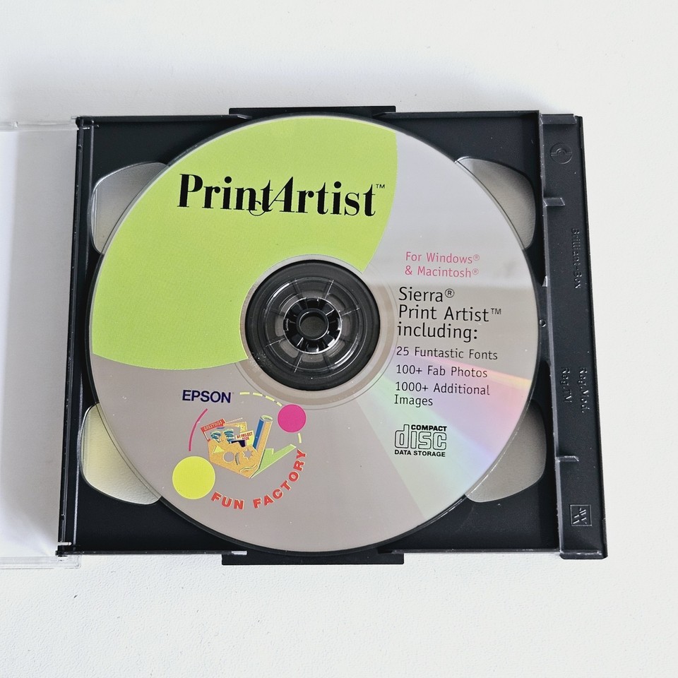 Epson Fun Factory Stylus Color 600 Software & Print Artist LivePix ...