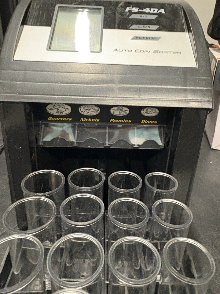 Royal Sovereign FS-4DA Fast Sort 4-Row Auto Coin Sorter Counter Tested ...