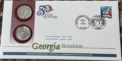 Georgia The Peach stateUNITED STATES MINT • OFFICIAL COMMEMORATIVE COIN ...