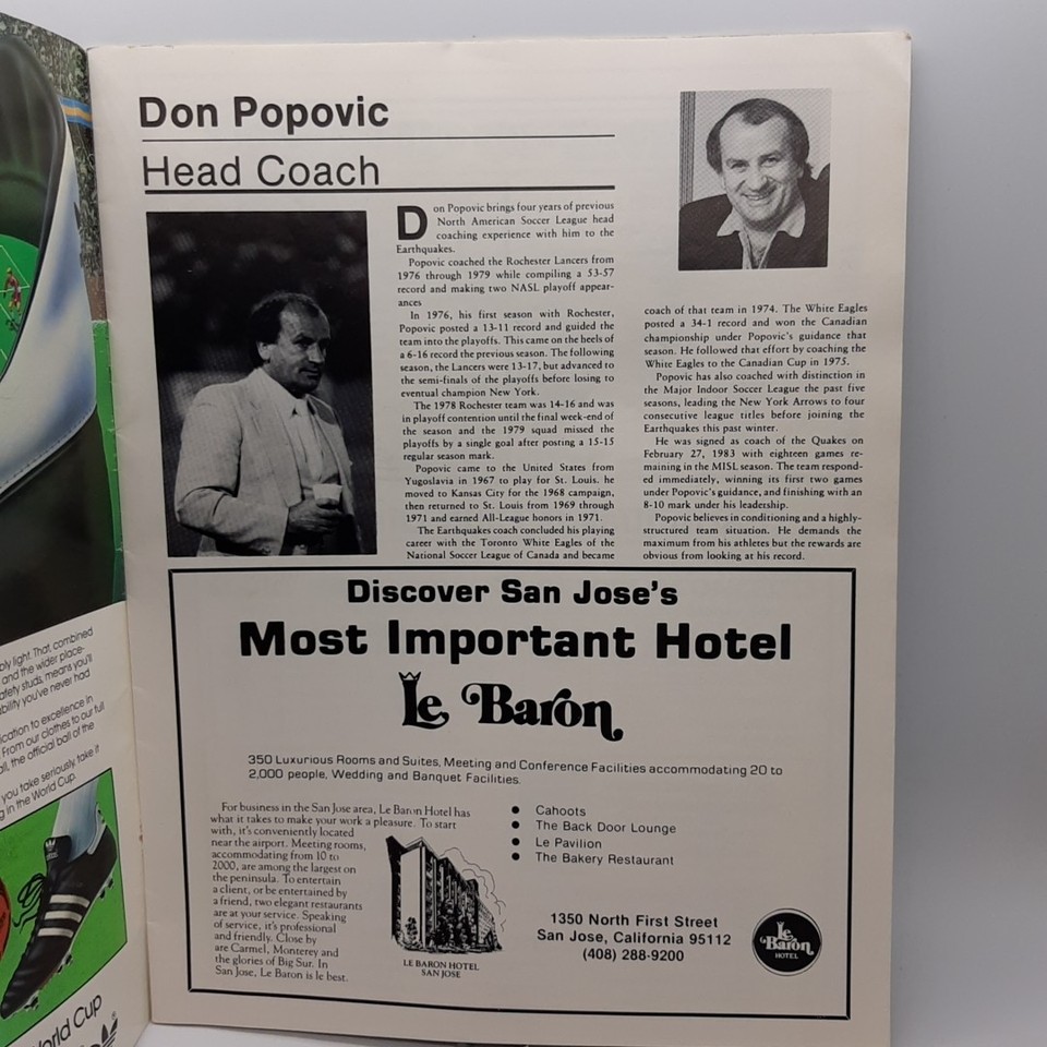 Autographed NASL Stadium Kick 1983-84 Golden Bay Earthquakes & Tulsa ...