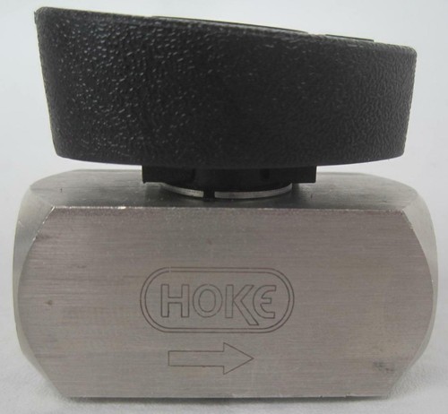 Hoke 7300 Series 7312F4Y Quarter Turn Plug Valve 316 SS Oval Handle ...