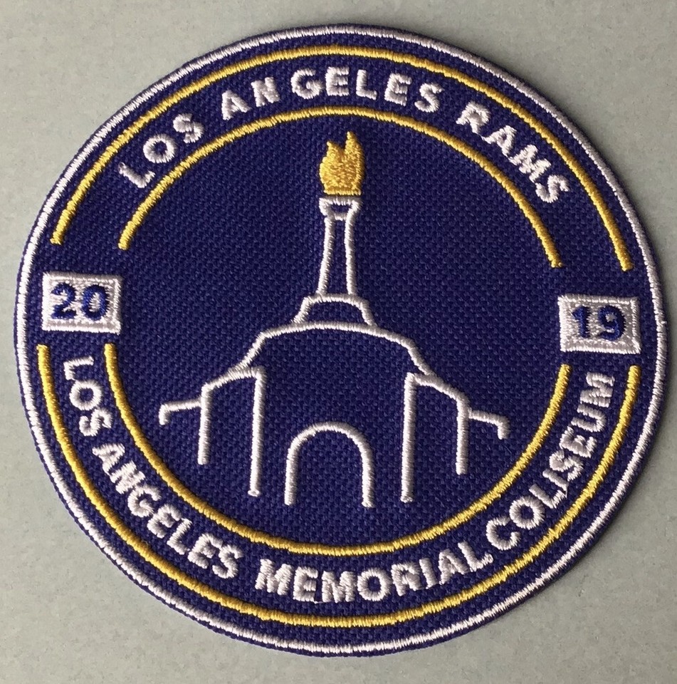 LA RAMS COLISEUM MEMORIAL PATCH LOS ANGELES Ram Last Game Custom Iron ...