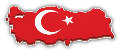 Turkey 3d Map World Flag Car Bumper Sticker Decal | eBay