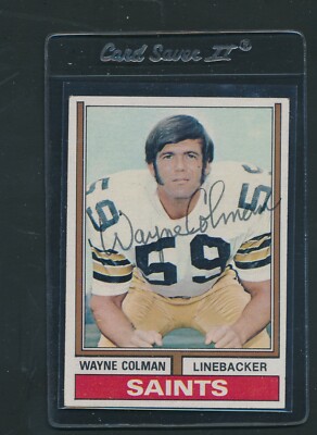 1974 Topps #339 Wayne Colman Saints Signed Auto *A7739 | eBay