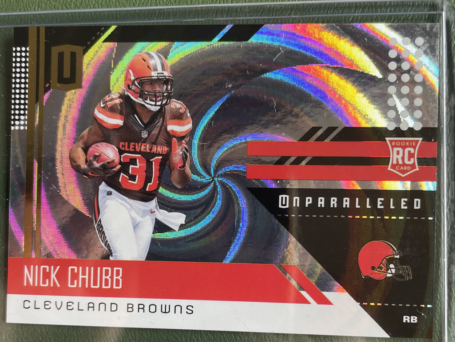 Nick Chubb Rookie Card Cleveland Browns PRIZM RC 2018 Panini ...