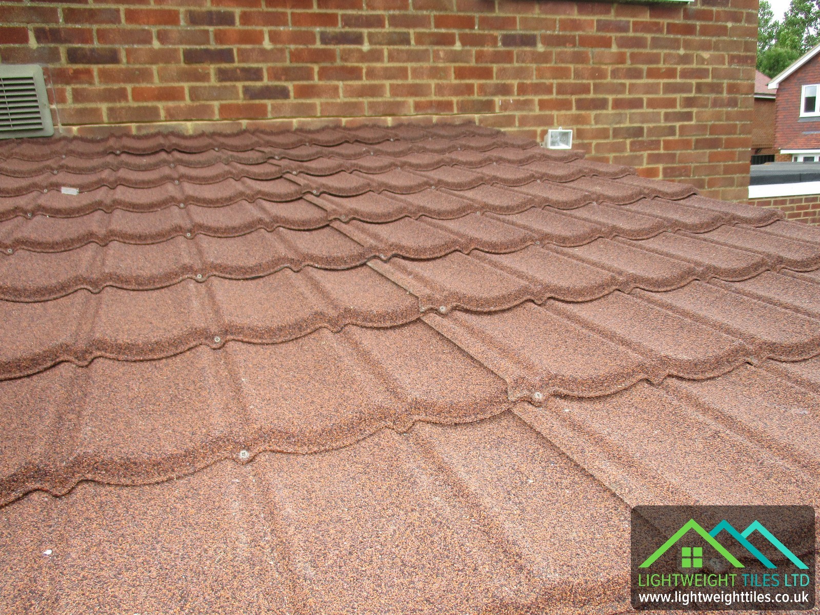 Granulated Lightweight Plastic Roof Tile Effect Conservatory Roof ...