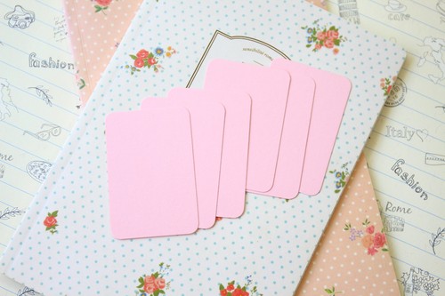 Baby Pink Business Cards 50pc blank wedding name place card colour mini ...