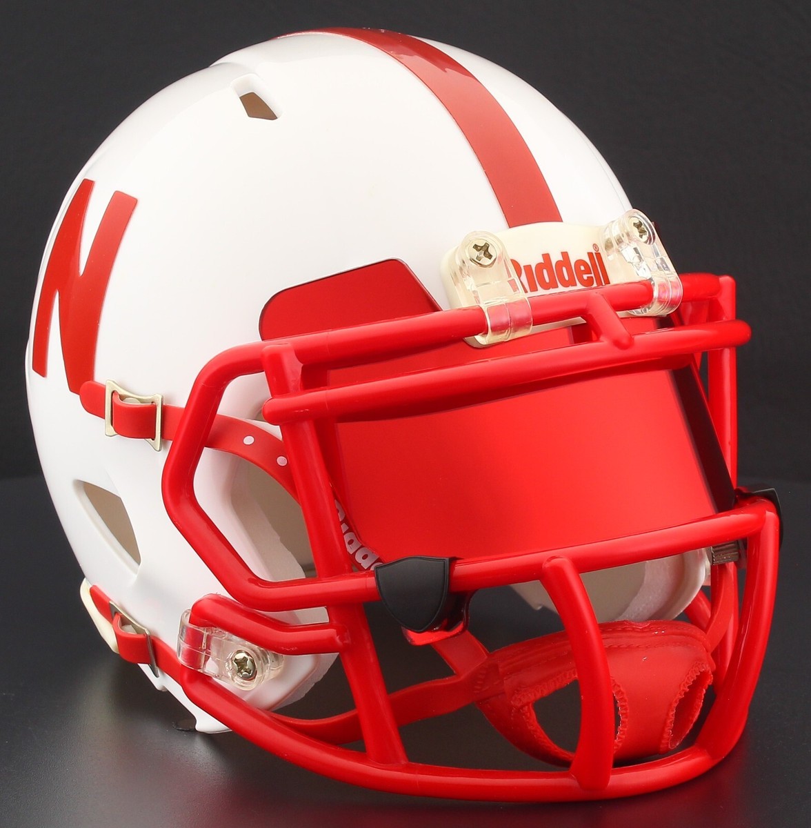 Nebraska Helmet Phil Simms New York Giants Autographed Riddell Flash