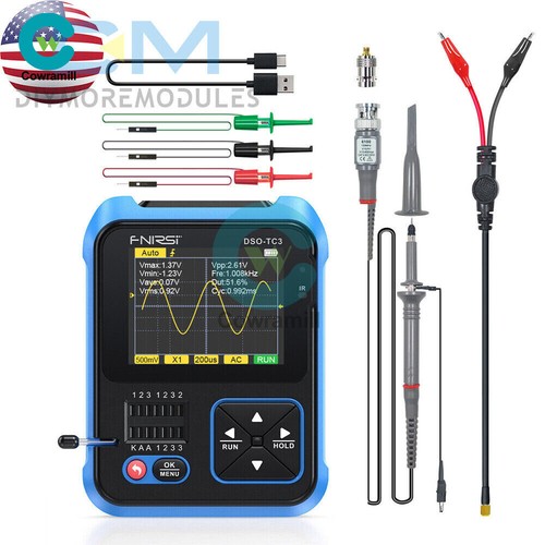 DSO-TC3 500kHz Handheld Digital Oscilloscope Transistor Tester Signal ...