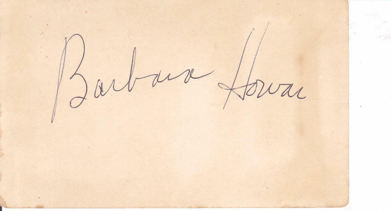 BARBARA HOWAR Signed 3X5 Index Card Writer/Laughing All the Way COA | eBay