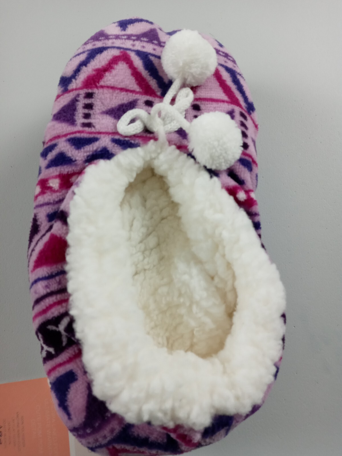 Cozies Slippers Women Size 8-10 Shepra Lined Pink Geometric Print | eBay