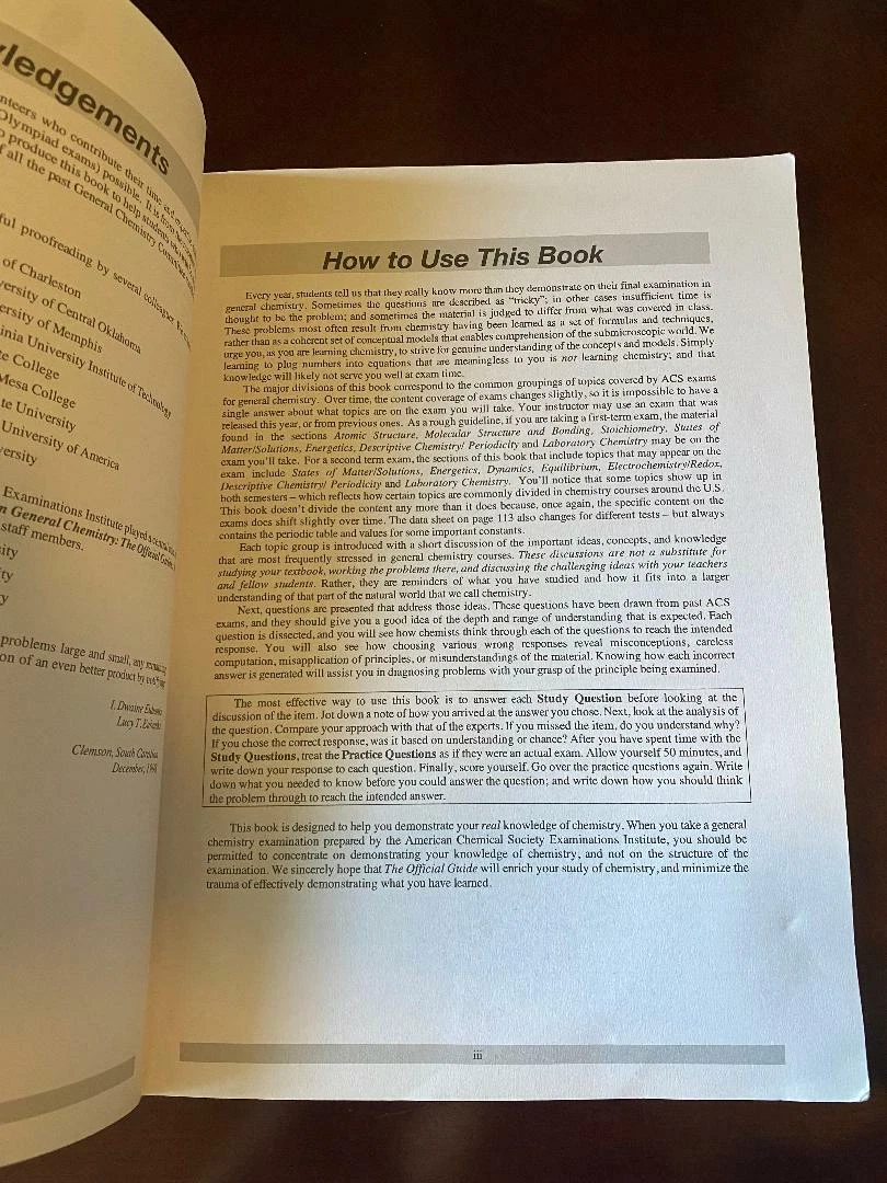 American Chemical Society Study Guide