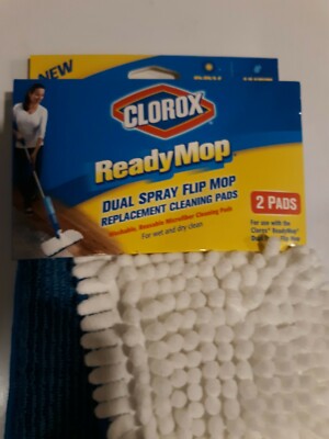 New Clorox Ready Mop Dual Spray Cleaning Pads replacement microfiber ...