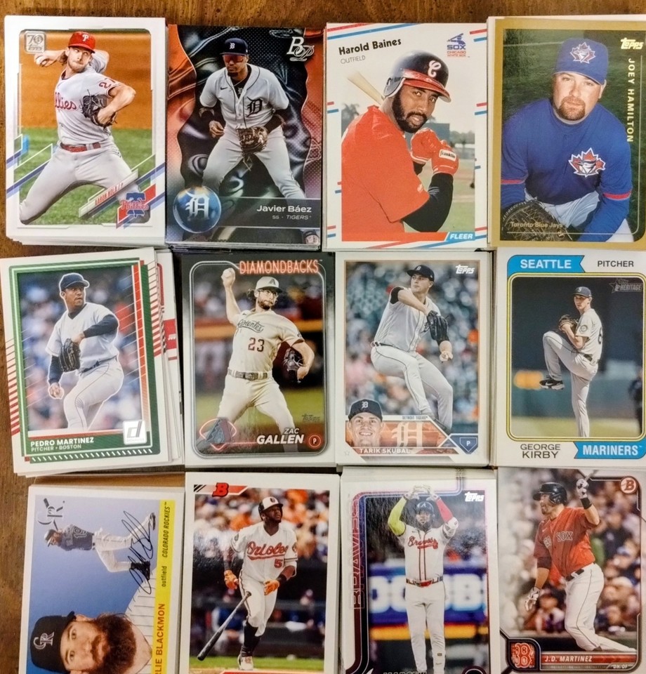 BASEBALL CARDS. Medium Flat Rate Box. Modern Stars & Older Stars, Few ...