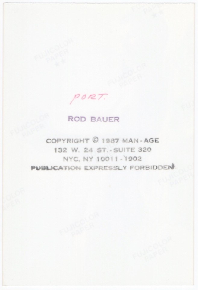 GAY: Vtg. 1987 Male 4x6 Beefcake Champion/Man-Age (stamped) Photo ROD ...