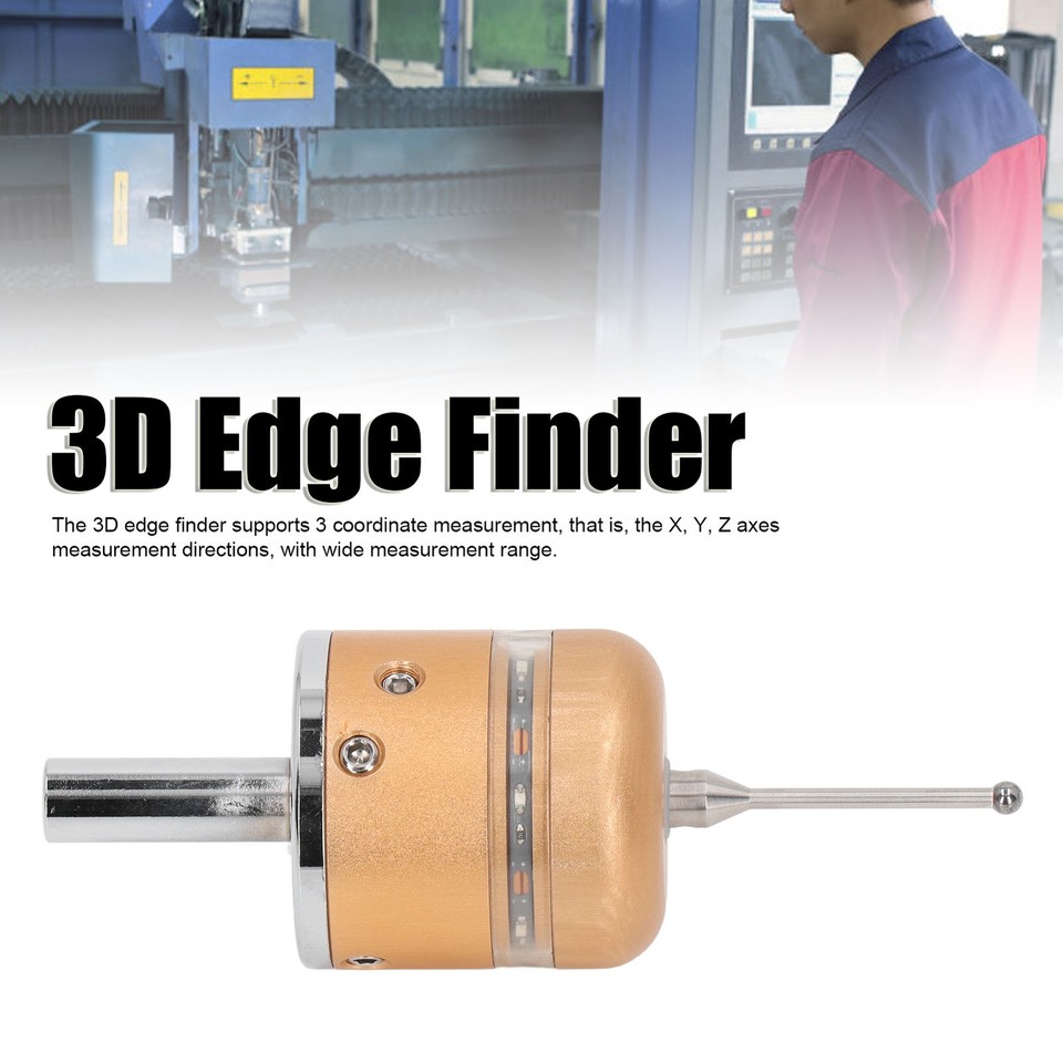 Red 3D Edge Finder With Probe High Accuracy Edge Locator For CNC ...