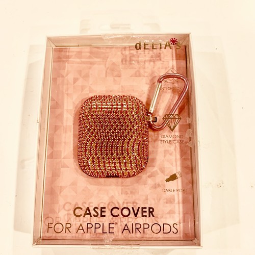 Delias Pink Bling Case Cover Apple Air Pods Holder Hook Key Chain | eBay