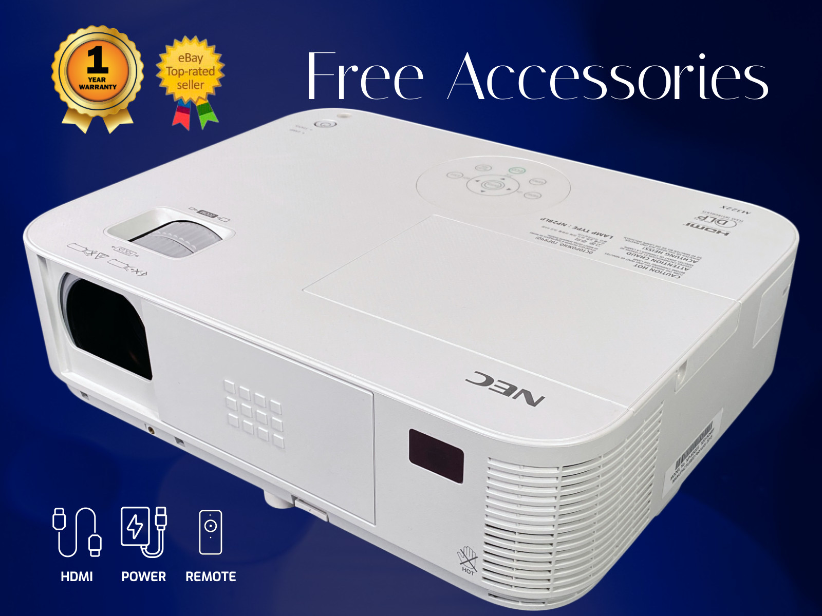 NEC NP-M322X DLP Projector Portable 3200 ANSI 1080p HDMI + 1 Year Warranty!
