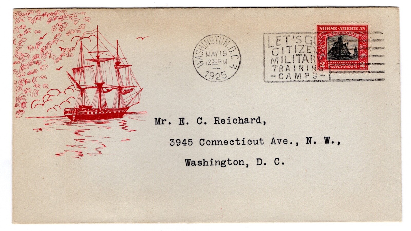 #620 Norse-American 2c FDC 1925 - Rare Geerlings Add-on | eBay