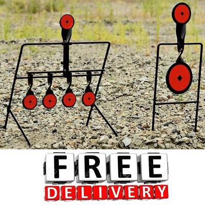Steel Shooting Spinning Targets Auto Reset Stand Reactive Set Metal ...
