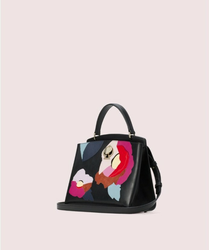 AUTH KATE SPADE ROMY INTARSIA BLACK MULTI SMALL SATCHEL BNWT $ 398.00 ...
