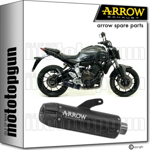 ARROW EXHAUST O JET-RACE BLACK STAINLESS STEEL C YAMAHA MT07 MT-07 2020 ...